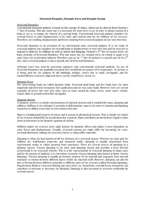 Structural Dynamics And Earthquake Engineering