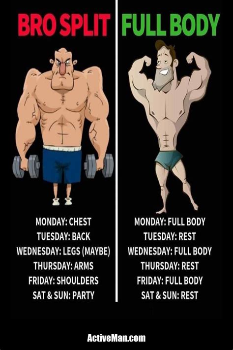 Bro Split Vs Full Body Best Bodybuilding Program Bodybuilding Program Workout Splits