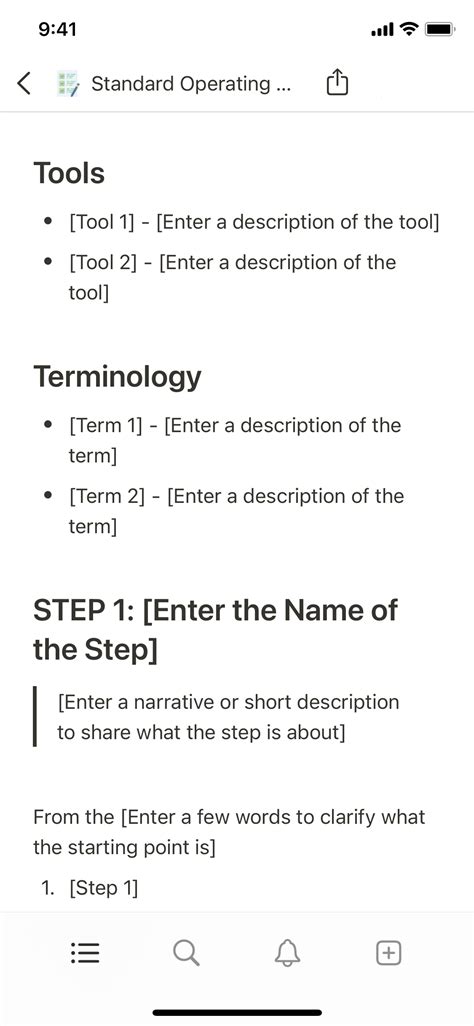 Notion Template Gallery Standard Operating Procedure Sop