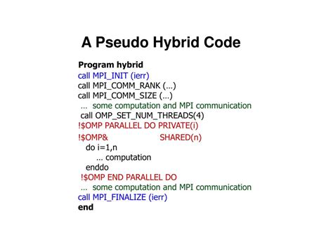 PPT Hybrid OpenMP And MPI Programming PowerPoint Presentation Free