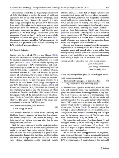 The Energy Consumption Of Blockchain Technology