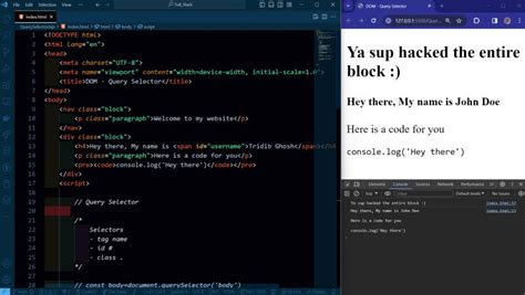 Tridib Ghosh On Linkedin Javascript Dommanipulation Queryselectors Webdevelopment