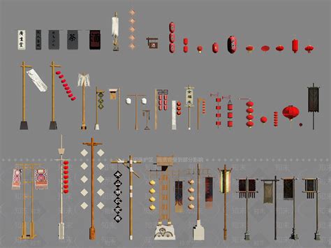 中式红灯笼3d模型下载【id 1125978660】 知末3d模型网