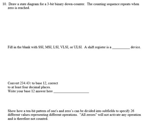 Solved Draw A State Diagram For A Bit Binary Chegg Com