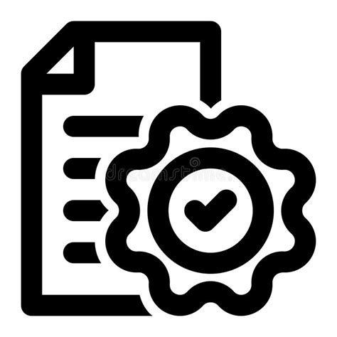 Data Integrity Verified Data Data Validation Outline Icon Stock