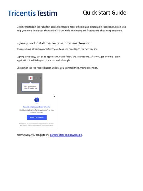 Testim Quick Start Guide Pdf Computing Information Technology