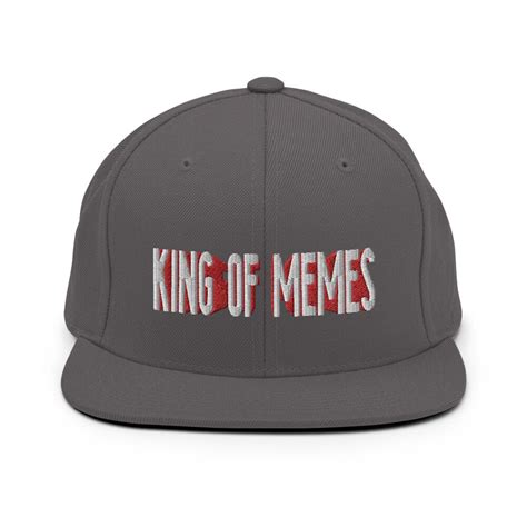 King Of Memes Hat Embroidered Hat Internet Undefeated Internet Humor