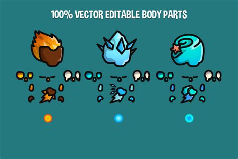 Elemental Tiny Style 2D Sprites CraftPix Net