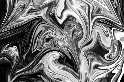 Abstract Gray Black And White Marble Ink Pattern Background Liquify Abstract Pattern With Black