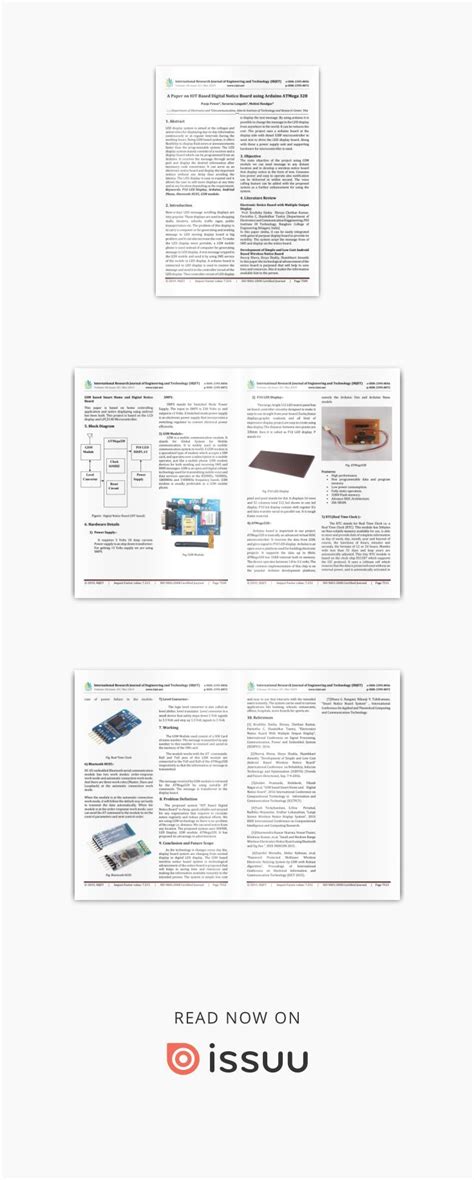 Irjet A Paper On Iot Based Digital Notice Board Using Arduino Atmega