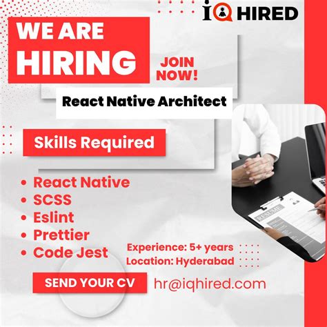 Iq Hired On Linkedin Hiring Immediatejoiners React Native Architect Required Skilled