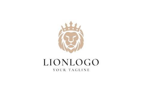 럭셔리 라이온 로고 디자인 터 템플릿 프리미엄 벡터
