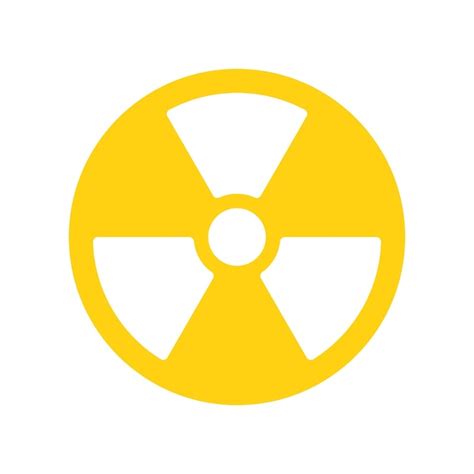 Premium Vector White On Yellow Radiation Danger Sign Grunge