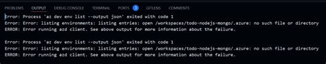 Issue Error When Start Is Run Without Azure Issue Azure Azure Dev Github
