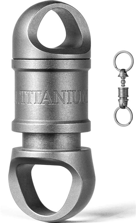 Fegve Quick Release Keychain With 2 Key Rings Titanium