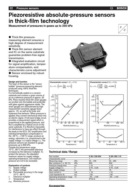 Map Sensor Technical Specification Amplifier Sensor