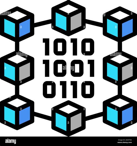 Binary Neural Network Color Icon Vector Illustration Stock Vector Image And Art Alamy