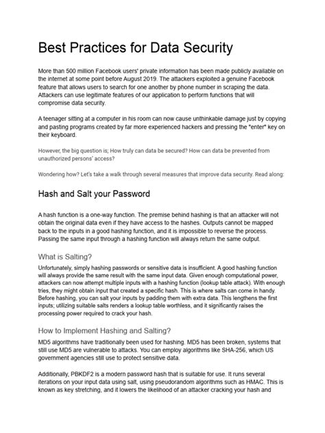 Data Management Best Practices For Modern Backend Data Security Pdf