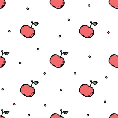 Sin Costura Manzana Modelo De Colores Sin Costura Garabatear Modelo