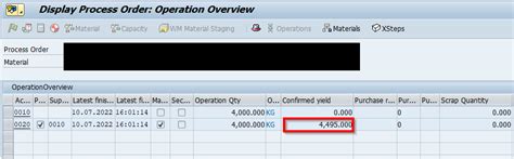 Solved How To Confirmed Yield In Table Sap Community