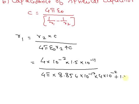 Solved A Spherical Capacitor Is Made Of An Inner Spherical Conductor With Radius Ra Which Is