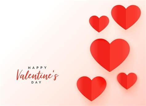 قلوب حمراء اوريغامي الخلفية لعيد الحب Eps Uidownload