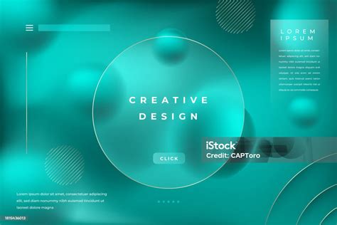 녹색 럭셔리 컬러 모프 배경 그라데이션 와 원형 유리 효과 프레임 제목 텍스트 포스터 배너 프레젠테이션 월페이퍼 모바일 및 데스크톱 배경 주제에 대한 스톡 벡터 아트 및