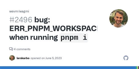 Bug Errpnpmworkspacepkgnotfound When Running `pnpm I` · Issue