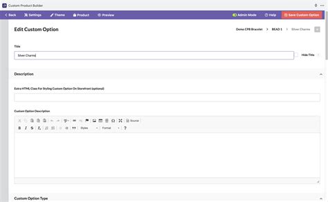 Building Product Custom Bracelet Custom Product Builder Quiz Support