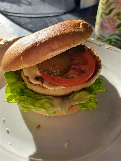 Cod Burger With Ghost Pepper Flakes Including Burger Pov R