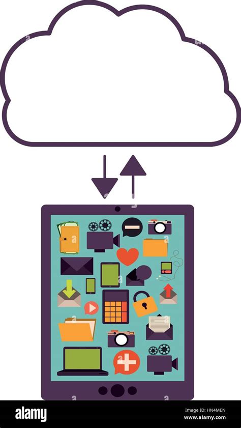 Cloud Computing Technology Icon Vector Illustration Graphic Design Stock Vector Image Art Alamy