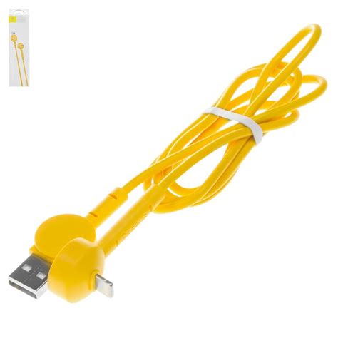 Charging Cable Baseus Maruko Video Usb Type A Lightning 100 Cm 2 1 A Yellow Calqx 0y