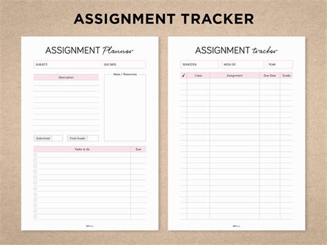 Assignment Tracker Diymini8