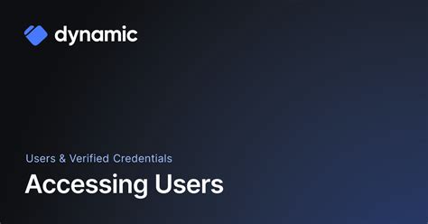 Accessing Users Dynamic