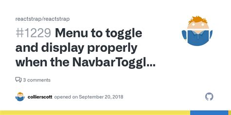 menu to toggle and display properly when the navbartoggler is not inside the navbar · issue