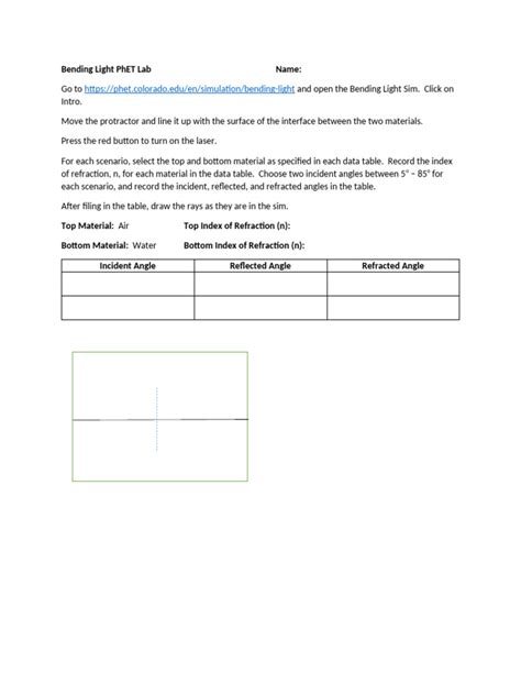 Bending Light Phet Lab Pdf