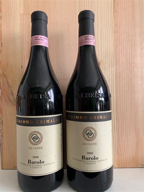2000 Giacomo Grimaldi Le Coste Barolo Docg 2 Bottles Catawiki