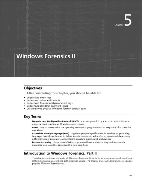 Windows Forensics 2 Understanding Event Logs And Other Audit Events 5 Objectives After