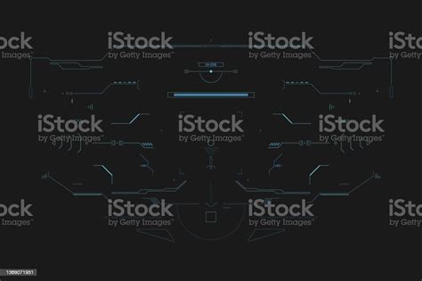 Hud Digital Technology Scifi Interface Monitoring Screen System Element Stock Illustration