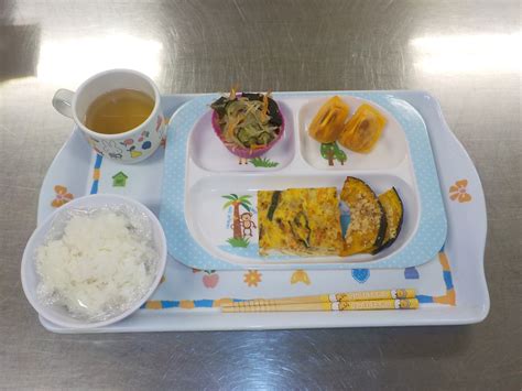 今日の給食・おやつ ﾟﾟ 千草焼き ﾟ 大分市の保育園【宗方保育園】
