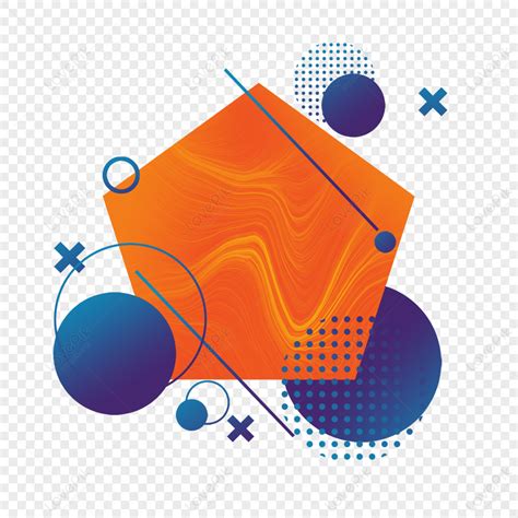 추상 현대 미술 일러스트 다각형 기하학적 텍스트 상자 선물 우주 전통 학교주황색박스 Png 일러스트 무료 다운로드 Lovepik