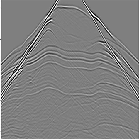 A The Modeled Reflection Response For A Source At 5000 M Placed On Download Scientific