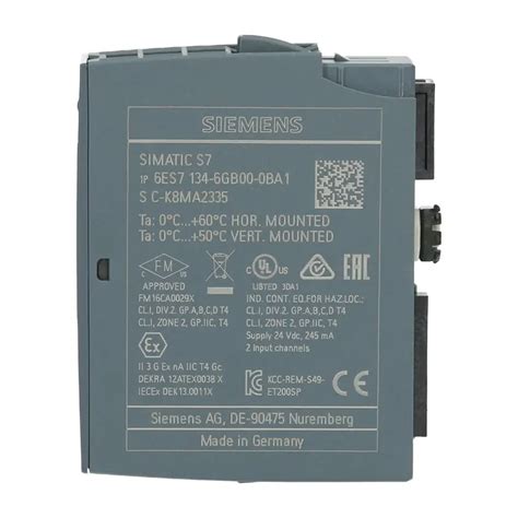 Siemens SIMATIC ET 200SP AI 2xI 2 4 Wire ST 6ES7134 Automation24