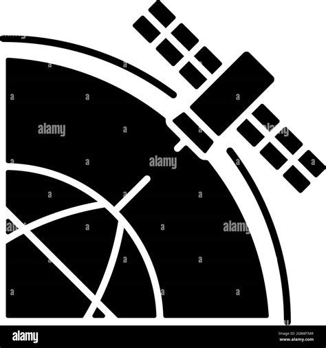 Polar Satellite Black Glyph Icon Stock Vector Image And Art Alamy