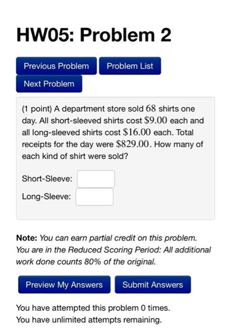 Solved Hw05 Problem 2 Previous Problem Problem List Next