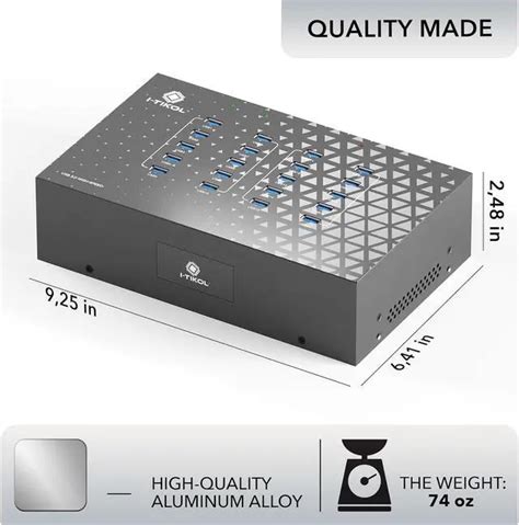 Powered Usb Hub 20 Port Usb 30 Hub 5gbps Sync And High Speed Data