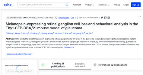 Melanopsin Expressing Retinal Ganglion Cell Loss And Behavioral