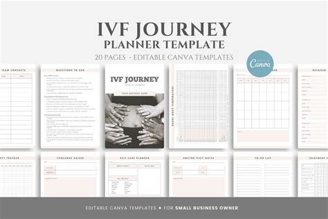 Editable Ivf Planner Template Ttc Journal Fertility Planner