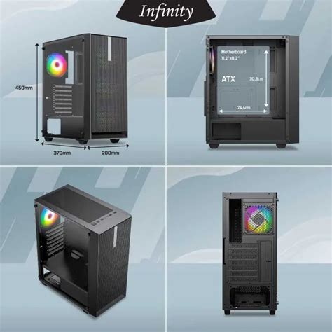 Casing Infinity Ascalon Tempered Glass Atx Gaming Case Mx Komputer Jogja