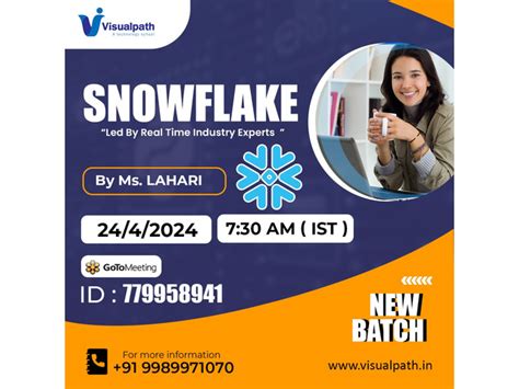Visualpath Snowflake Online Training New Batch Hyderabad Quickfinds